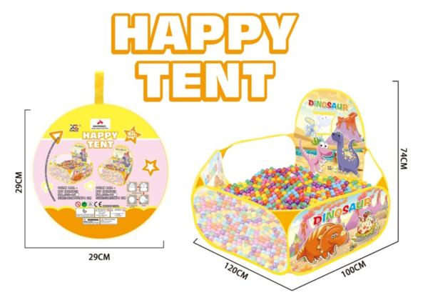 KIDS COLOURFUL BALL PIT, POPUP TENT HOUSE WITH FREE BALLS (RANDOM ...